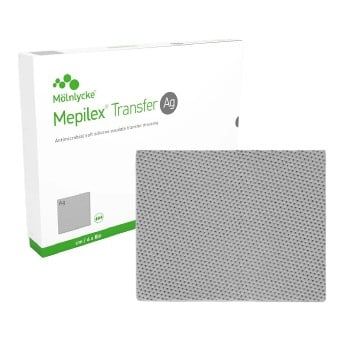 Mölnlycke Antybakteryjny opatrunek silikonowy Mepilex Transfer Ag 1 szt ...