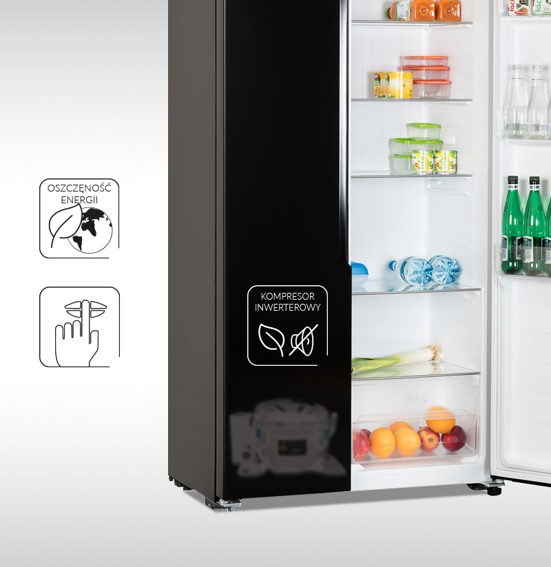 Lodówka MPM 427-SBS-03/N Side by Side 177cm Czarna od 2487,00 zł - Ceneo.pl