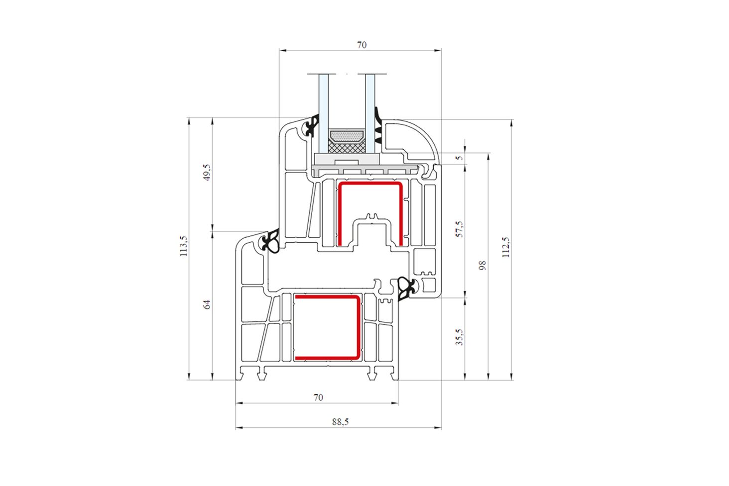 Okno PCV 80x80 Okno stałe uchylne Decco 71 - Opinie i ceny na Ceneo.pl