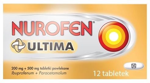 Leki przeciwbólowe Nurofen Ultima ibuprofen 200 mg paracetamol 500 mg ...