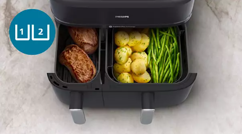 Frytkownica PHILIPS Series 5000 Dual Basket NA550/00 - Opinie i ceny na ...