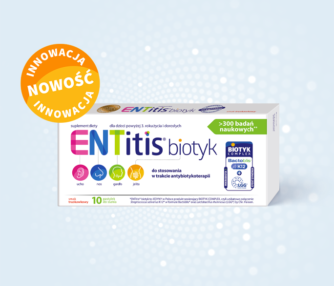 ENTitis Biotyk Smak Truskawkowy 10 Pastylek - Opinie i ceny na Ceneo.pl