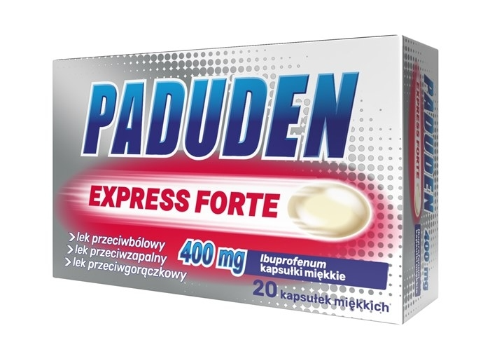 Leki przeciwbólowe Paduden Express Forte 400Mg 20Kaps. Miękkich ...