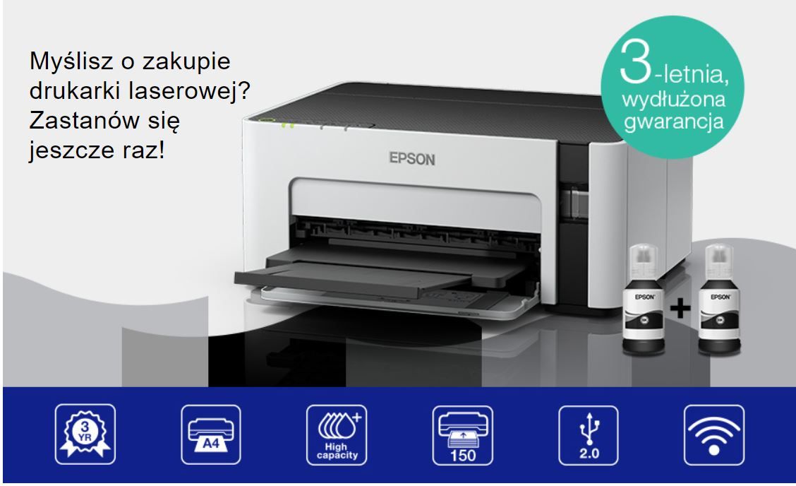 Drukarka atramentowa Epson EcoTank M1170 - Opinie i ceny na Ceneo.pl