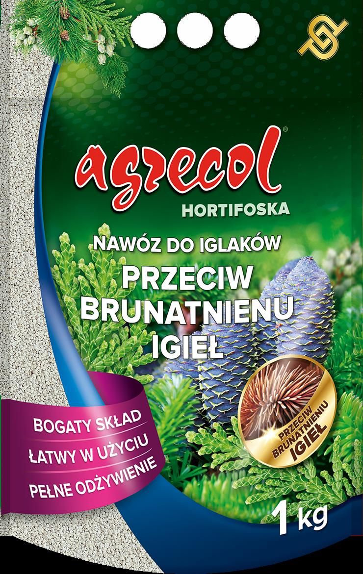 Nawóz Nawóz do iglaków przeciw brązowieniu igieł AGRECOL Hortifoska 1KG - Ceny i opinie - Ceneo.pl