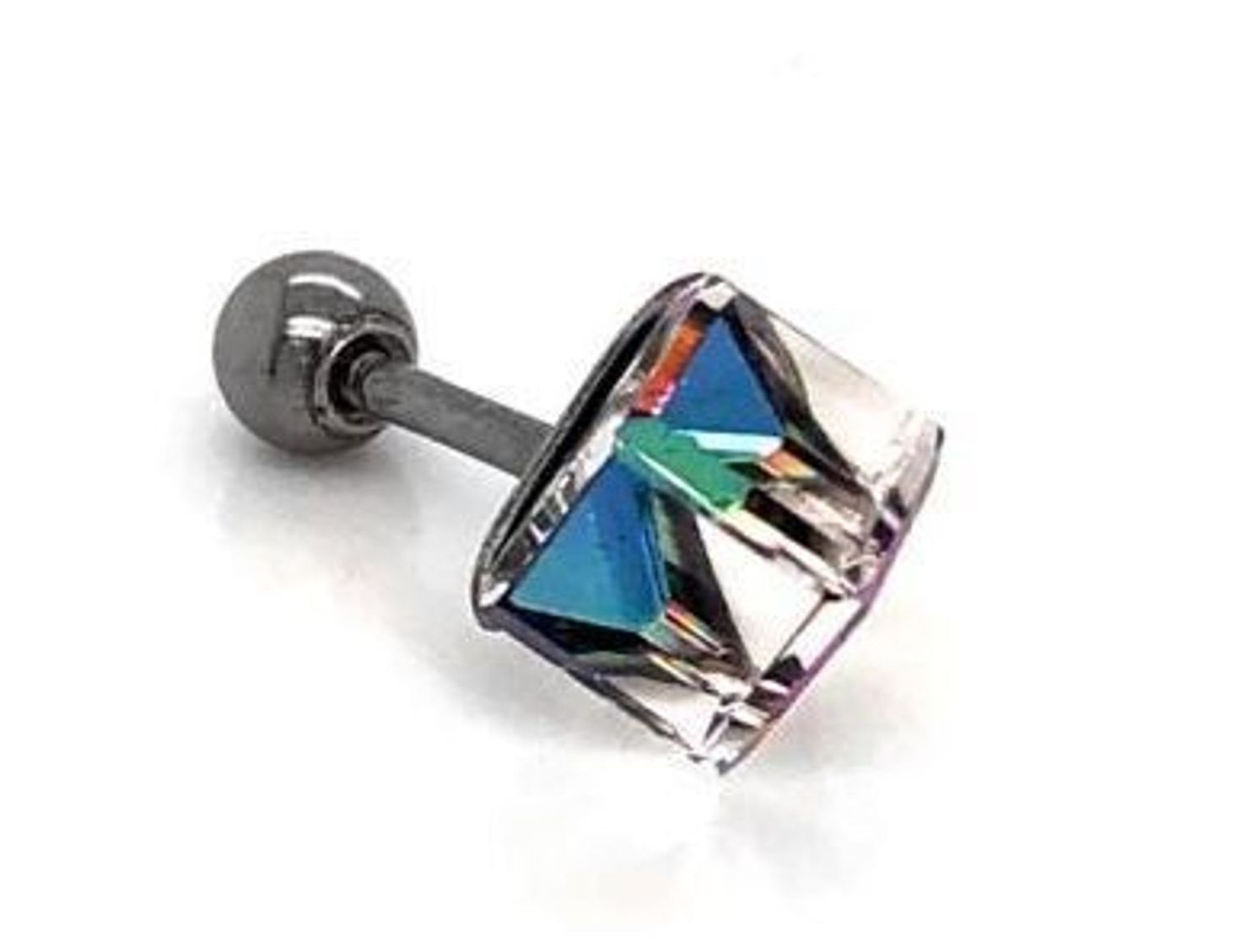 Stalowy kolczyk do ucha Piercing Kolczyk do ucha Tragus z kryształkiem ...