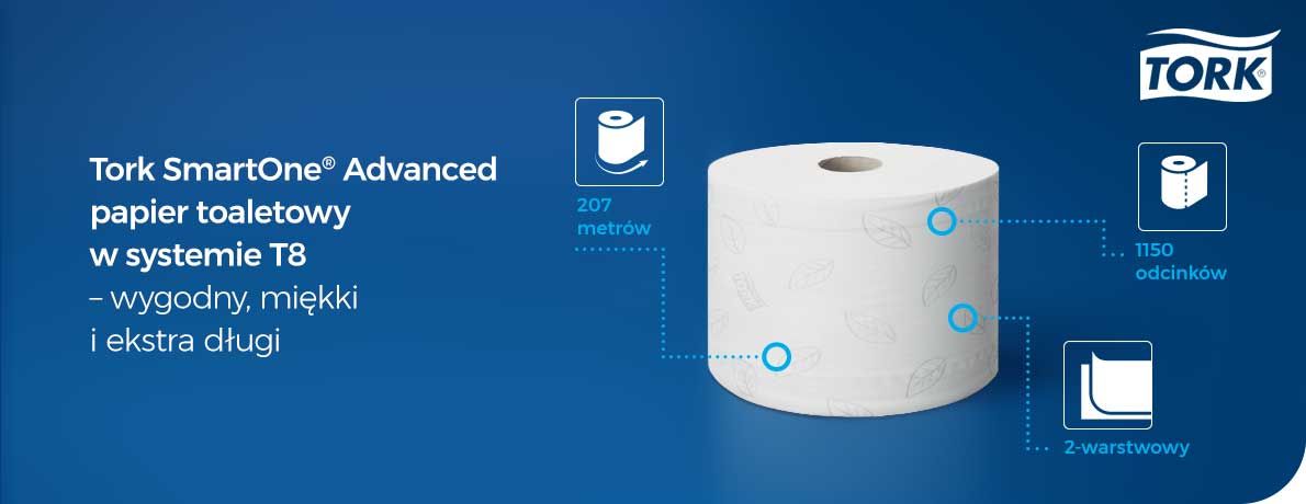 Tork Papier Toaletowy W Roli Smartone 2 Warstwy 207 M Biały 472242 - Opinie i ceny na Ceneo.pl
