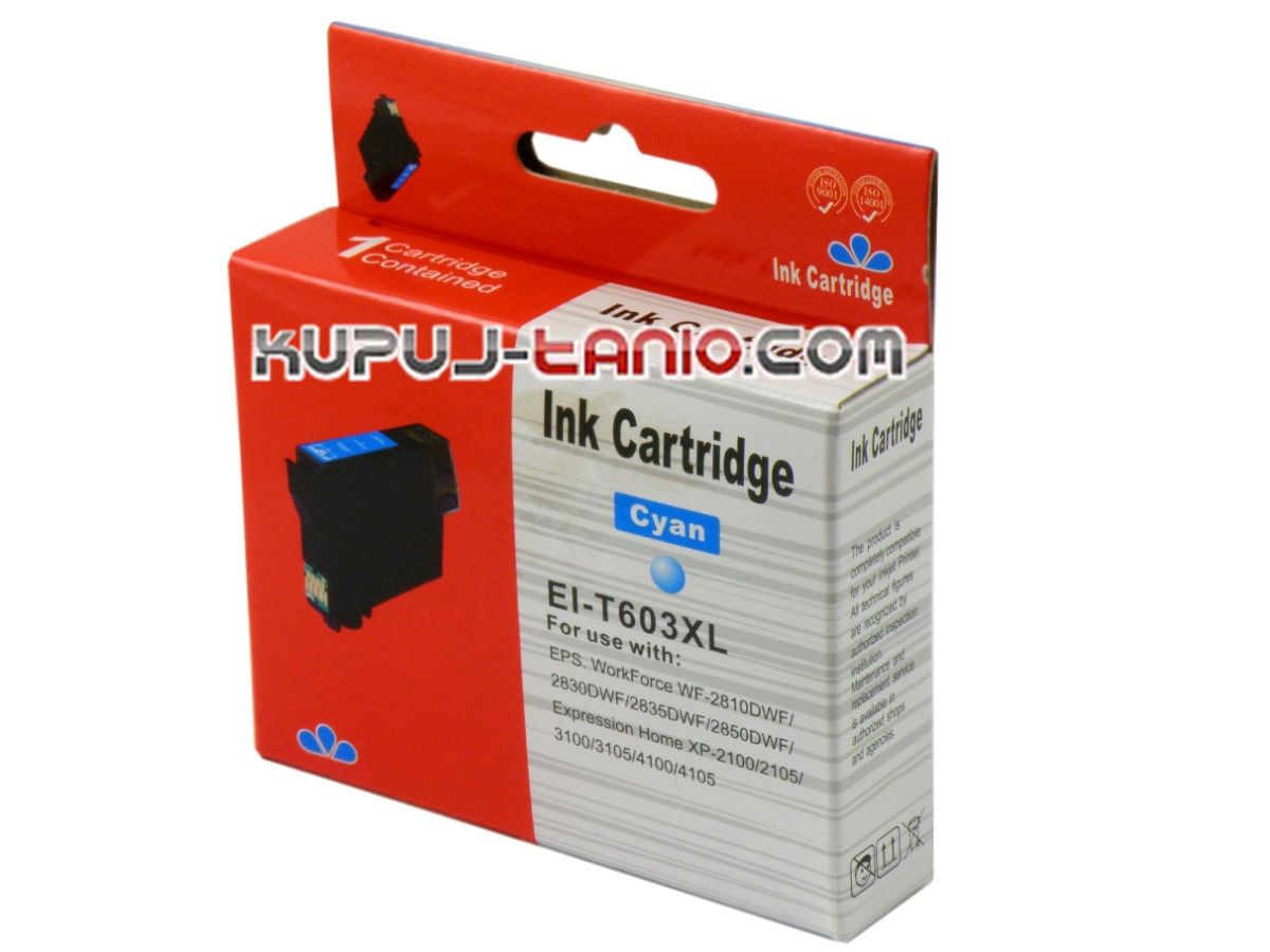 Tusz 603XL Cyan tusz Epson (Arte) tusz do Epson WF-2810DWF, Epson XP-2100, Epson XP-3100, Epson ...