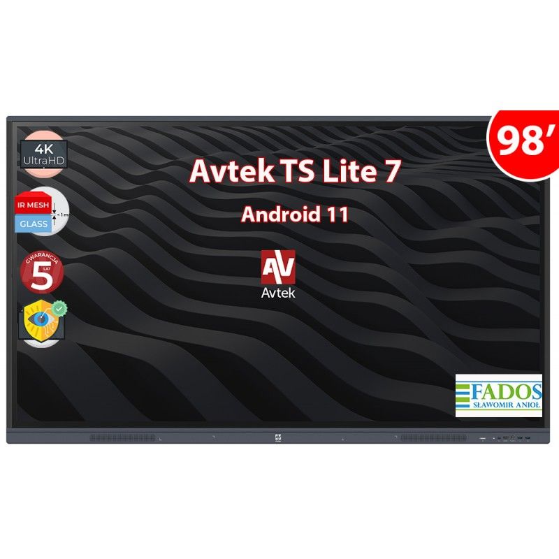 Tablica interaktywna Monitor interaktywny Avtek TS 7 Lite 98 4K Android 11.0 - Ceny i opinie ...