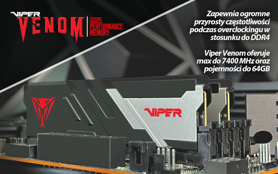 Pamięć RAM Patriot Viper Venom DDR5 32GB 2X16GB 6000MHz UDIMM KIT ...