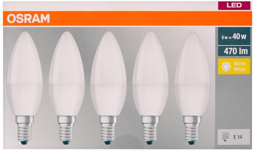 Osram Zestaw 5X Led Base B40 E14/5,7W/230V 2700K - Opinie i atrakcyjne ceny na Ceneo.pl