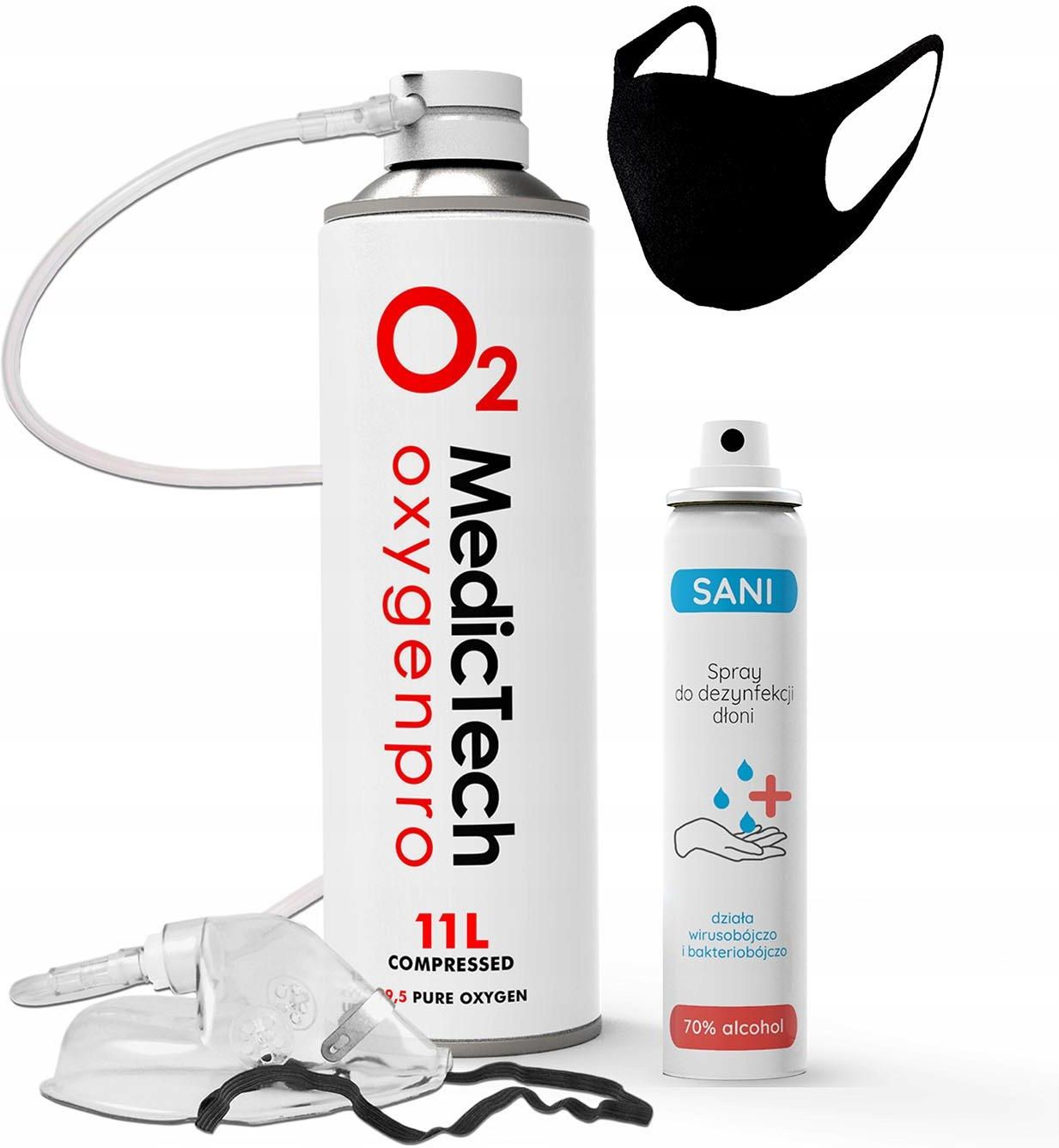 Tlen Inhalacyjny W Puszce 99,5% 11L +Maska +Zestaw - Ceny i opinie ...