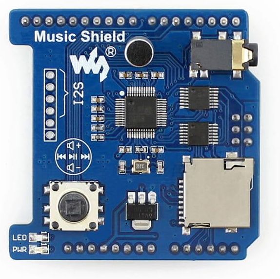 Mikrokontroler Waveshare Music Shield VS1053B Audio Play/Record ...