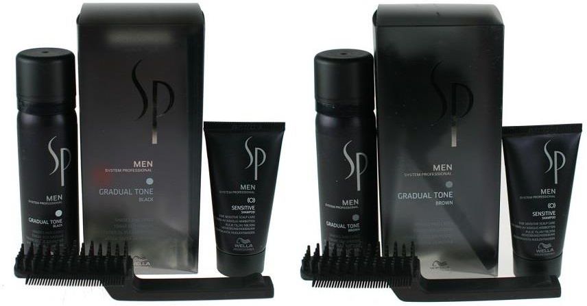 Zestaw kosmetyków dla mężczyzny Wella SP Men Gradual Tone Black and SP ...