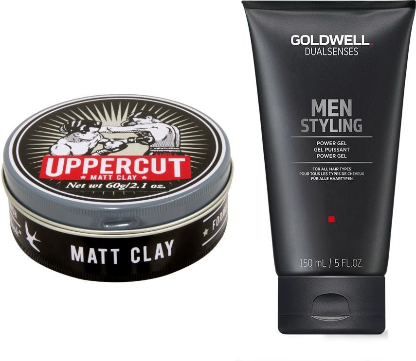 Uppercut Deluxe Matt Clay and Men Styling Power Gel Zestaw matowa ...