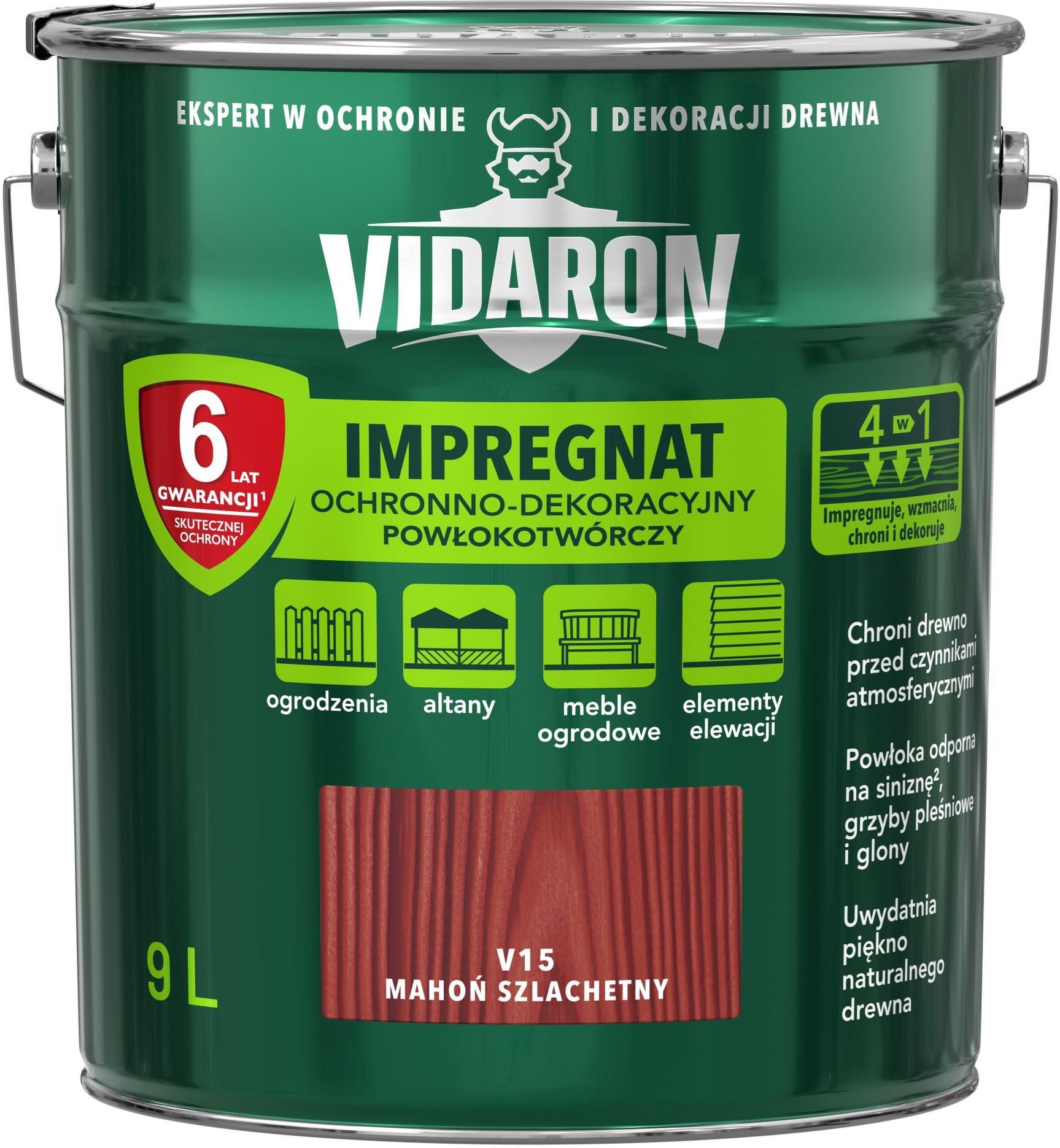 Vidaron Impregnat Ochronno-Dekoracyjny Powłokotwórczy V15 mahoń ...