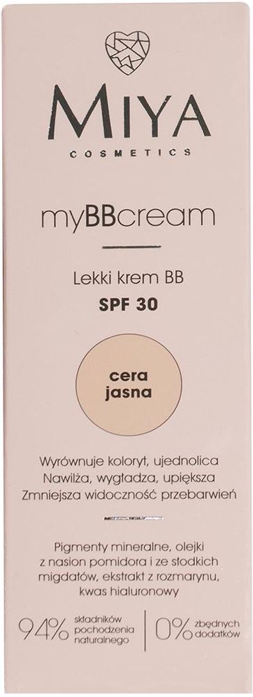 Miya Cosmetics My Bb Cream Lekki Krem Koloryzujący Spf30 01 Cera Bardzo ...