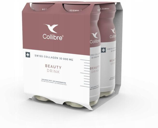 Collibre Swiss Collagen Beauty Drink płynny kolagen suplement diety 10000mg 4 x 140 ml - Opinie ...