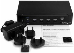 Przełącznik KVM Startech.Com 4 Port Displayport Kvm Switch With Built-In Usb3.0 Hub - 4K - Kvm ...