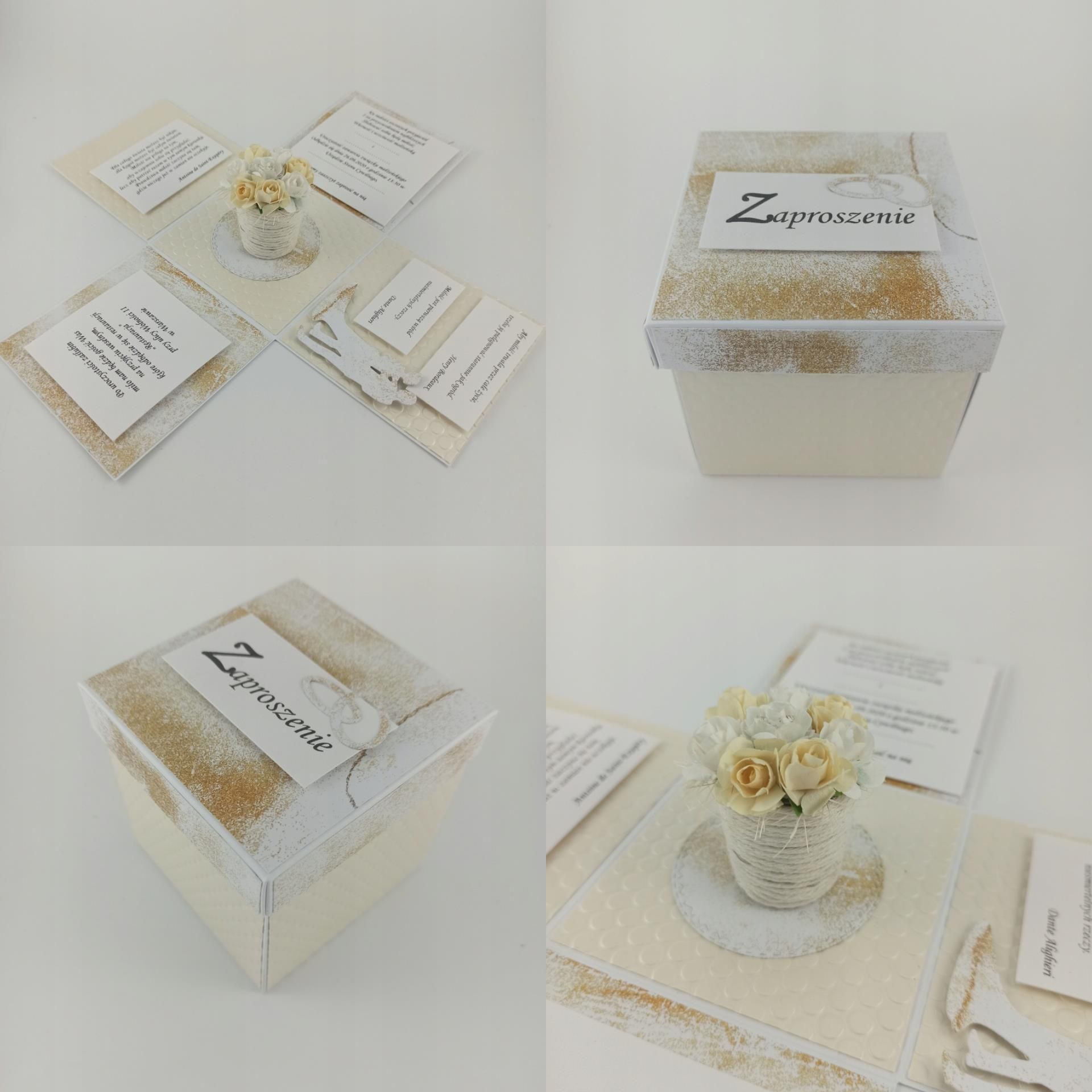 Exploding box ślub kartka 3d zaproszenie ślubne - Ceny i opinie - Ceneo.pl