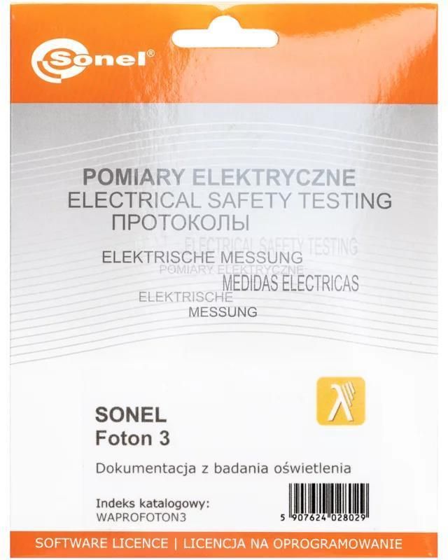 Sonel Foton 3 Program Do Dokumentacji Z Badań Oświetlenia (WAPROFOTON3 ...