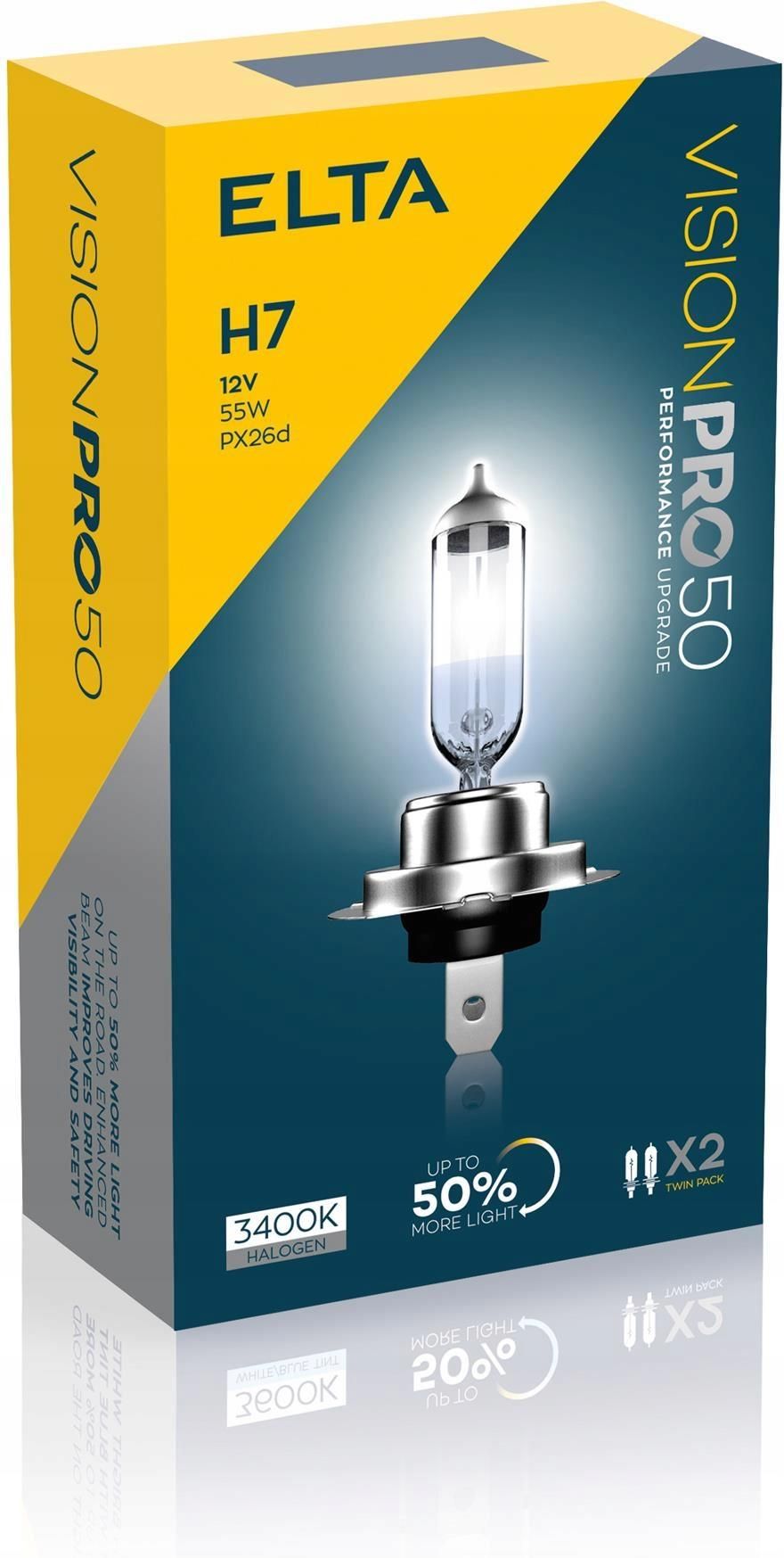 INNY ŻARÓWKI ELTA VISION PRO H7 12V 55W +50% EB3477TR - opinie i ceny ...