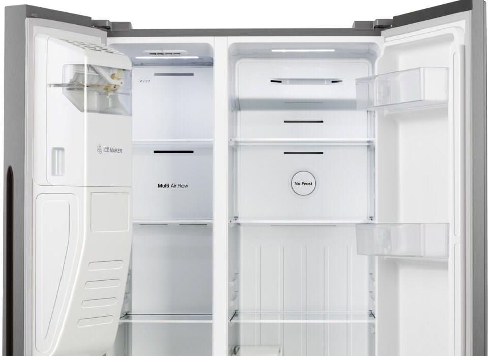 Lodówka Hisense RS650N4AC2 Side by Side 201 cm Srebrna - Ceneo.pl