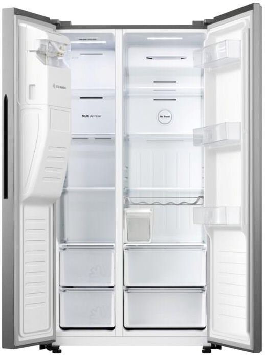 Lodówka Hisense RS650N4AC2 Side by Side 201 cm Srebrna - Ceneo.pl