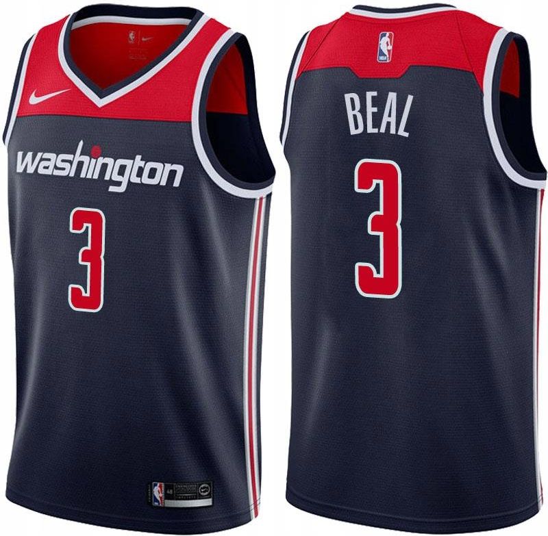 NIKE KOSZULKA NBA WASHINGTON WIZARDS # 3 BEAL NAVY FINI NO1 - Ceny i ...