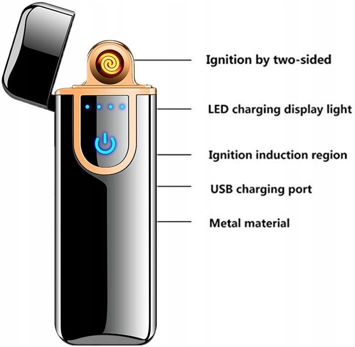 Lighter Classic Fashionable Ekskluzywna Zapalniczka Plazmowa Usb ...