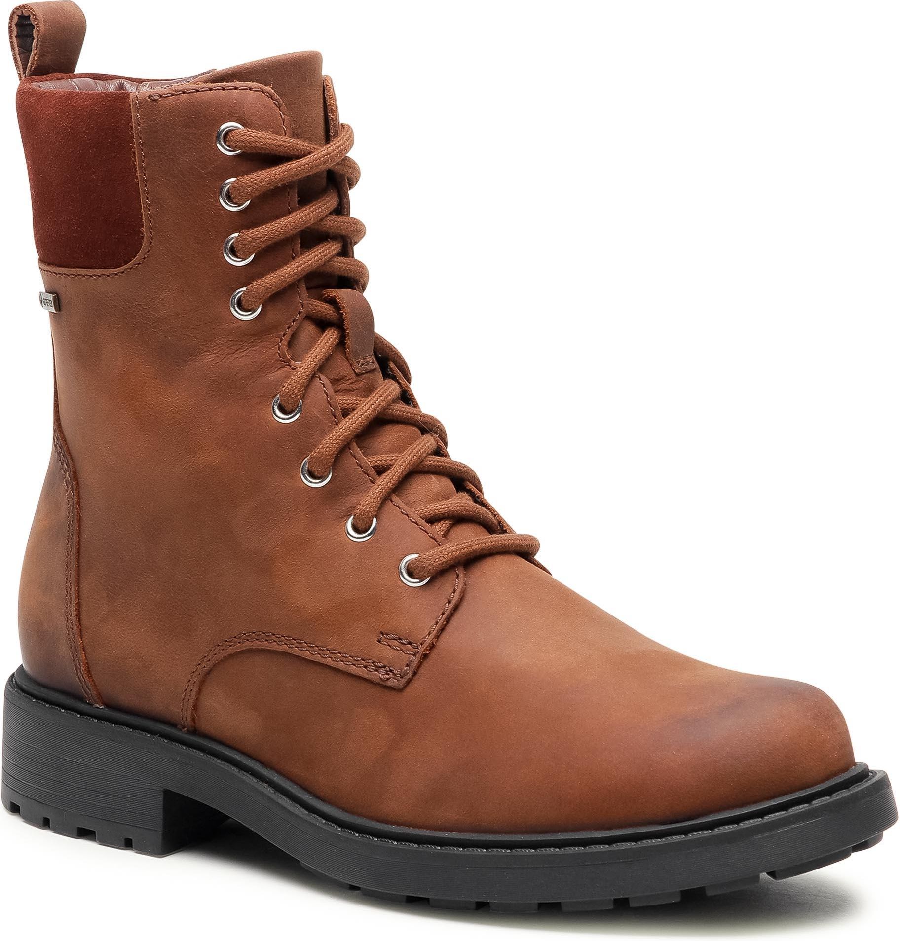 Clarks Botki - Orinoco2Up Gtx Gore-Tex 261526004 British Tan Leather ...