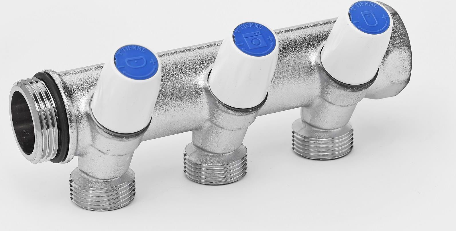 Ogrzewanie podłogowe Tiemme Rozdzielacz do wody użytkowej 3 sekcje 1 x ...