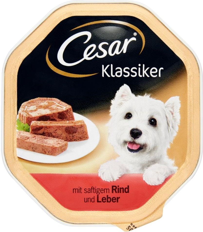 Karma Cesar Tacka Mokra Karma Z Wątrobą I Wołowiną 14X150G - Ceny i ...