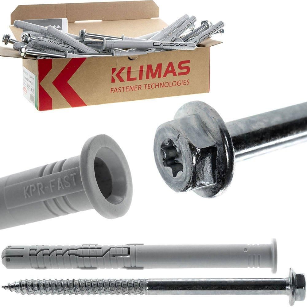 Wkręt Met Klimas Kołek Ramowy Rozporowy KPR FAST 12x180mm 25szt Ø 12 ...
