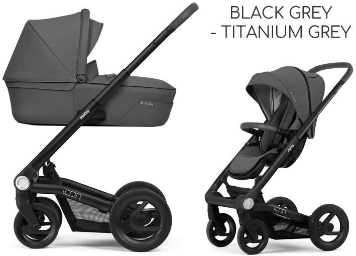 Wózek Mutsy Icon Vision Black Grey Titanium Grey Głęboko Spacerowy ...