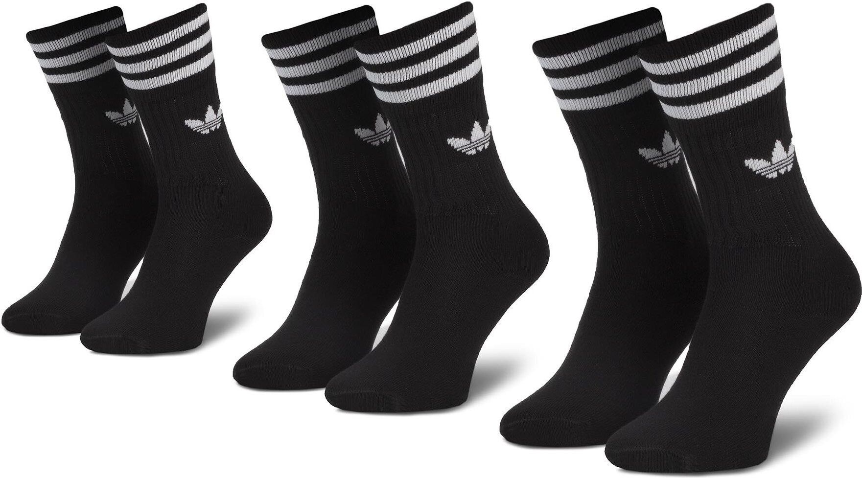 Adidas Zestaw 3 par wysokich skarpet unisex Solid Crew Sock S21490 ...