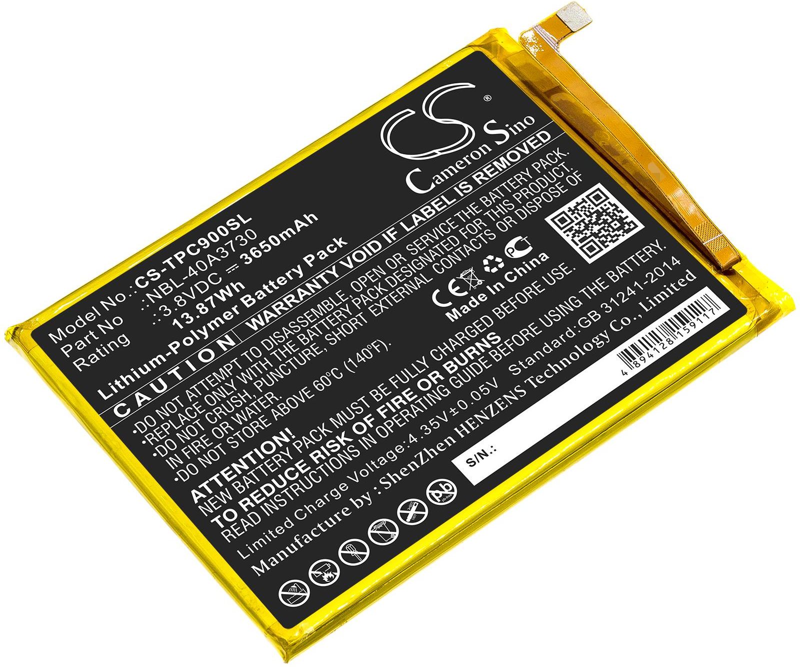 Bateria Cameron Sino TP-Link Neffos C9 / NBL-40A3730 3650mAh 13.87Wh Li-Polymer 3.8V (CSTPC900SL ...