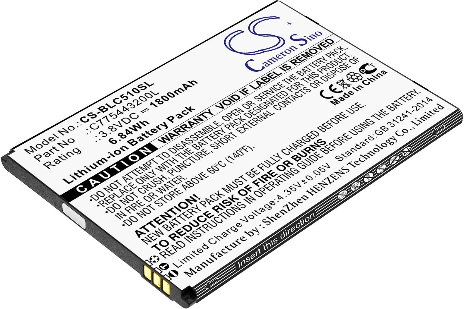 Bateria Cameron Sino Blu C050 / C775443200L 1800mAh 6.84Wh Li-Ion 3.8V (CSBLC510SL) - Opinie i ...