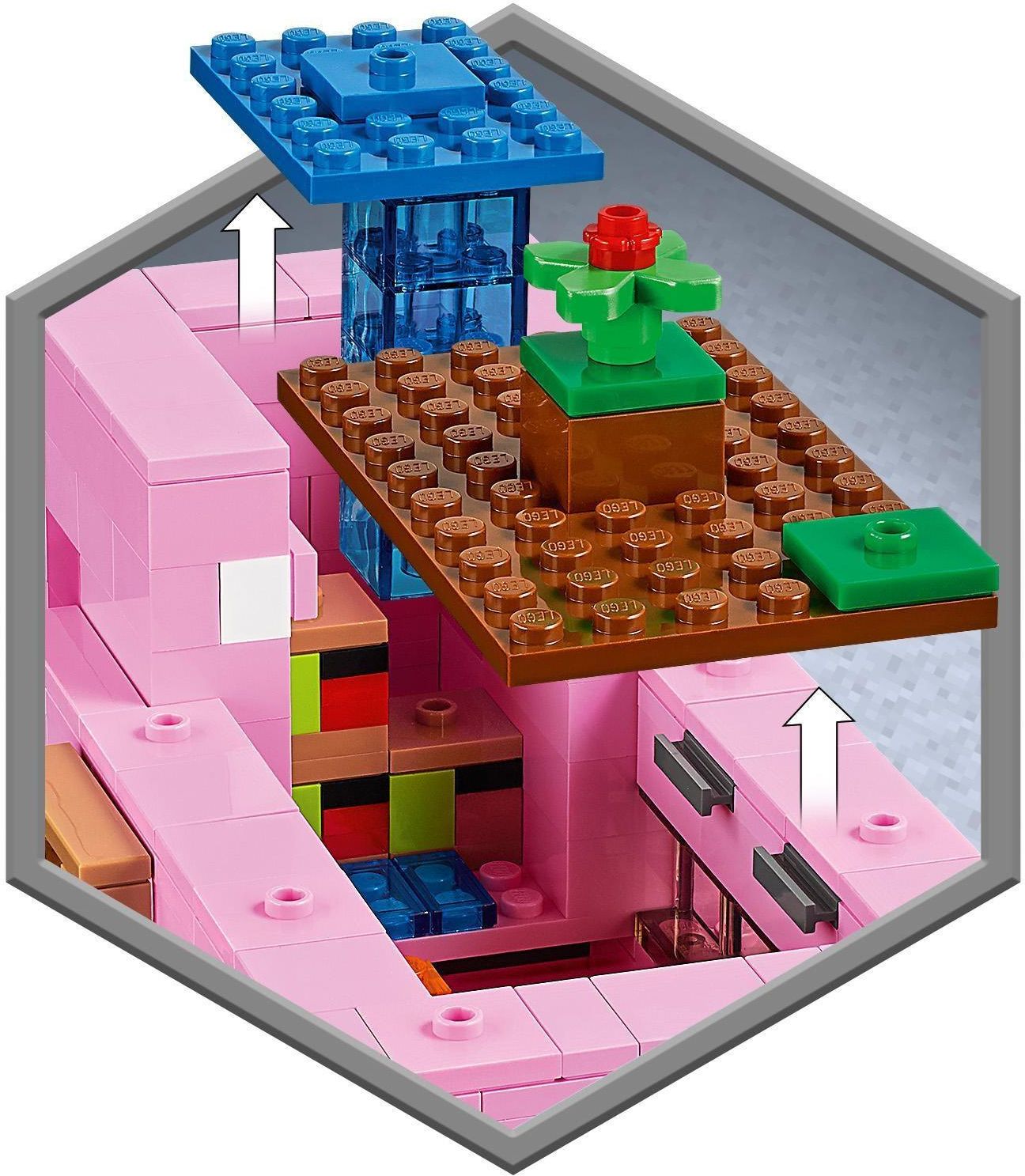 LEGO Minecraft 21170 Dom w kształcie świni - ceny i opinie - Ceneo.pl