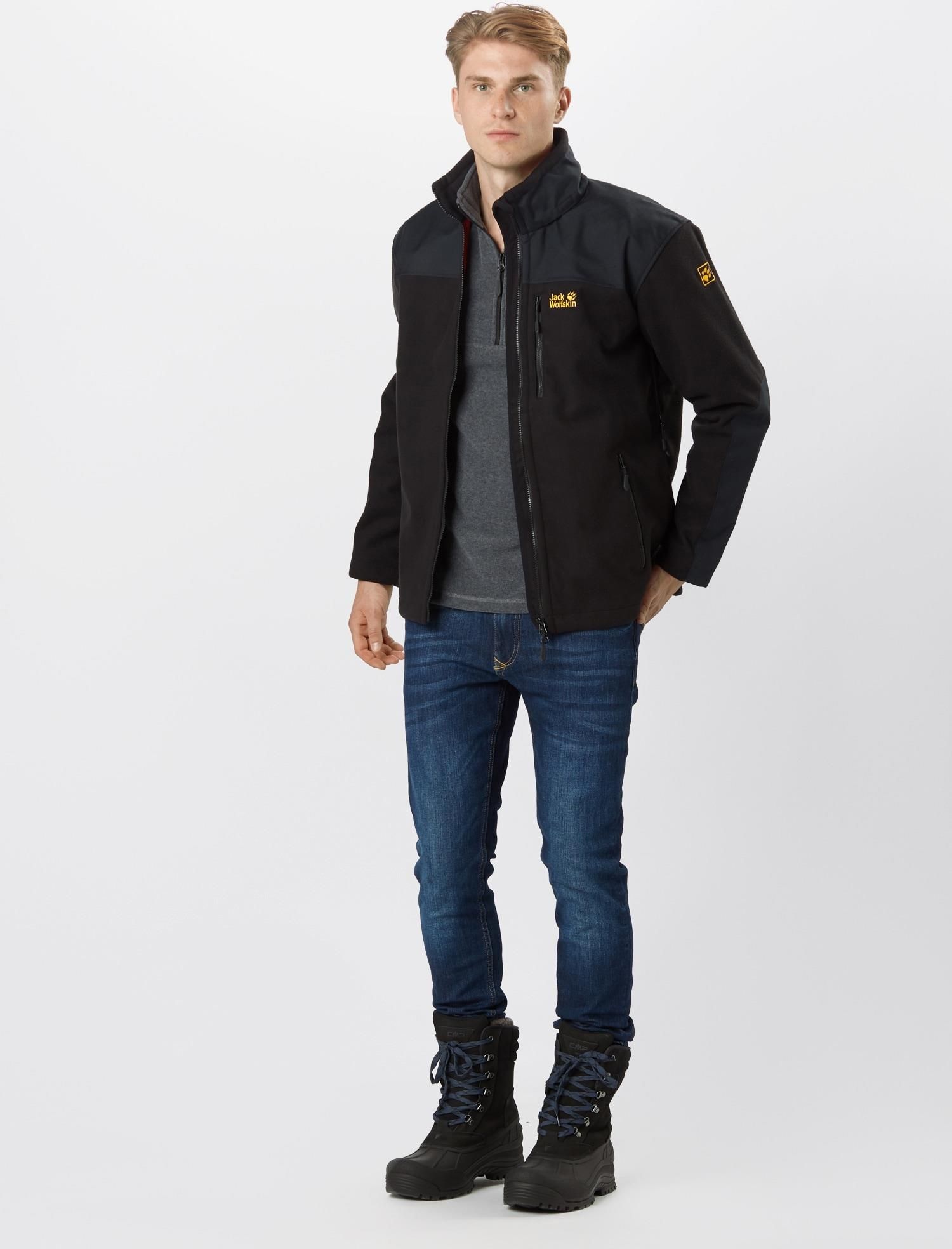 JACK WOLFSKIN KURTKA SPORTOWA 'BLIZZARD' CZARNY / POMARAŃCZOWY - Ceny i ...