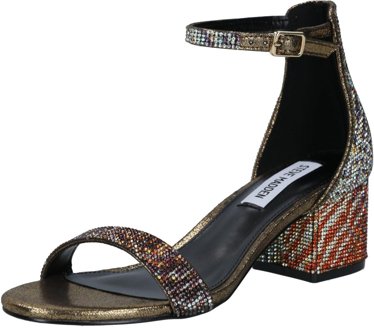 STEVE MADDEN Sandały z rzemykami 'IRENEE-R' czarny / złoty / jagoda ...