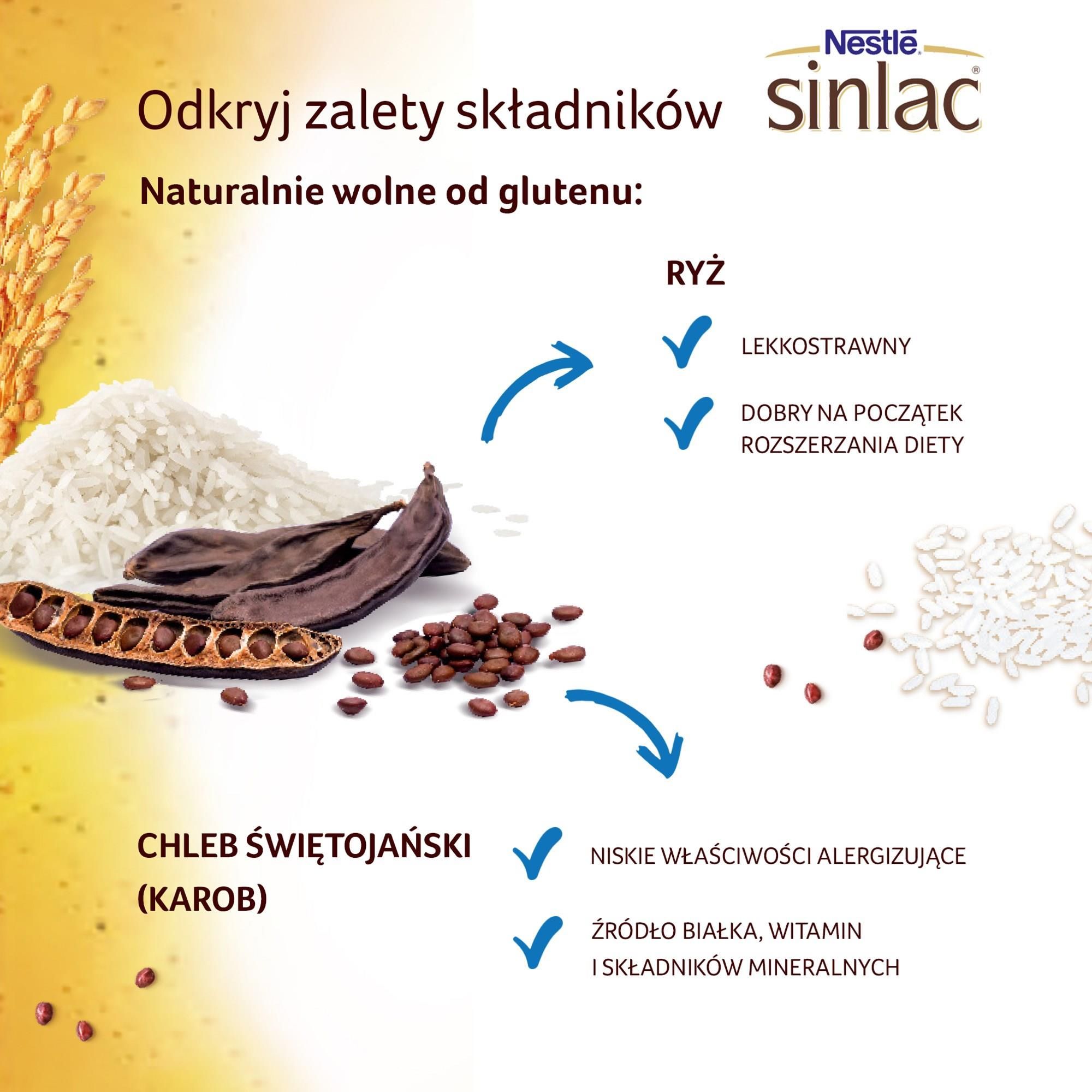 Nestle Sinlac Bezglutenowy Produkt Zbożowy Bez Dodatku Cukru dla ...