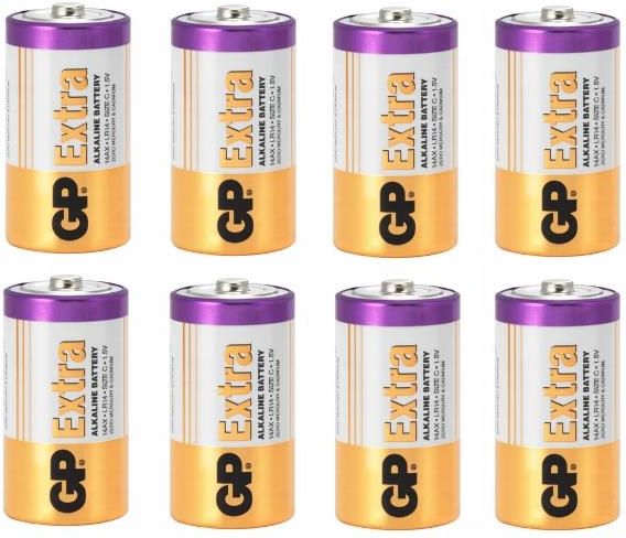 GP 8 SZTUK BATERIE ALKALICZNE EXTRA R14 C 1,5V 7 L - Ceny i opinie na ...
