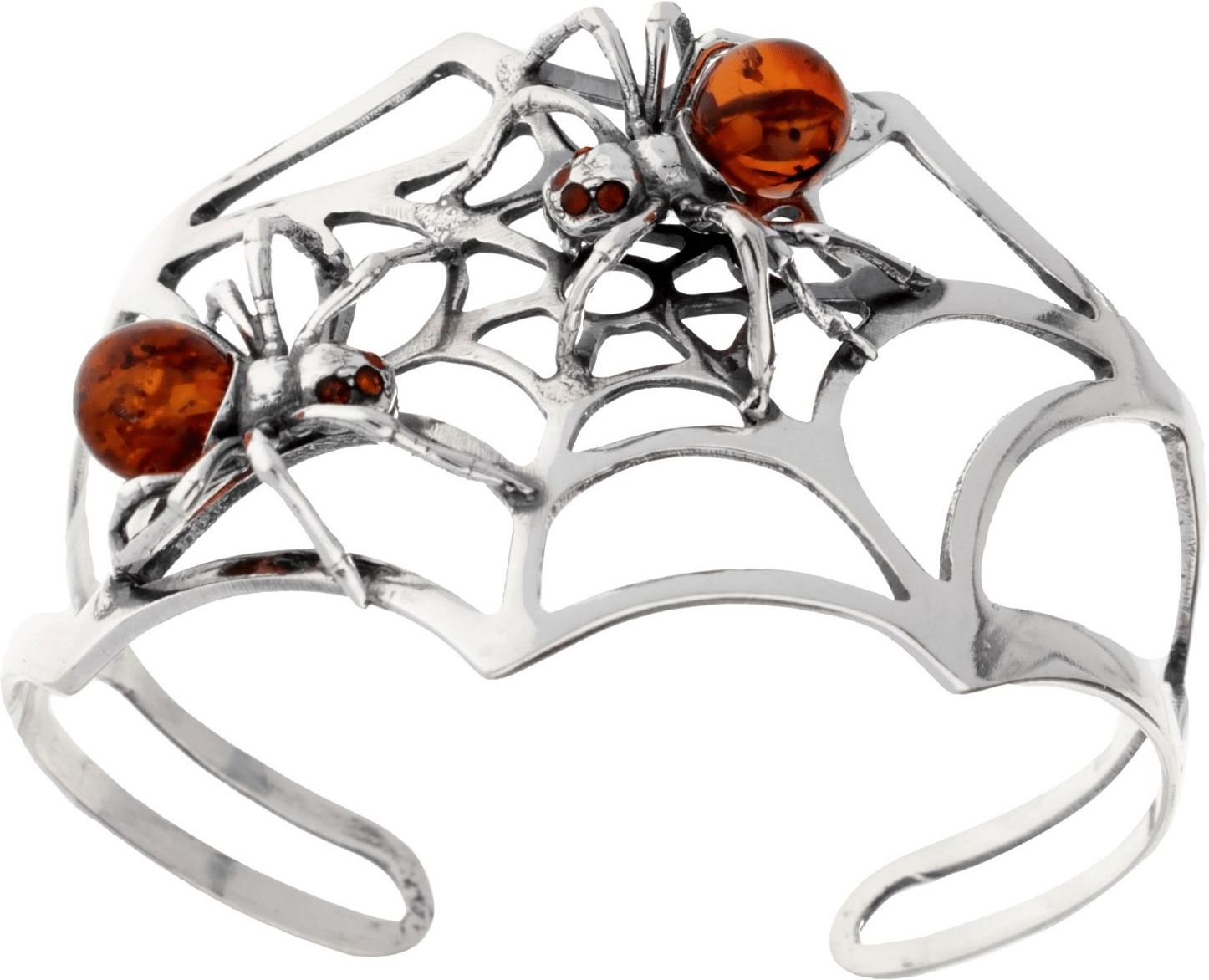Amber Art Gutowski Srebrna bransoletka pajaki z bursztynem (4140721 ...
