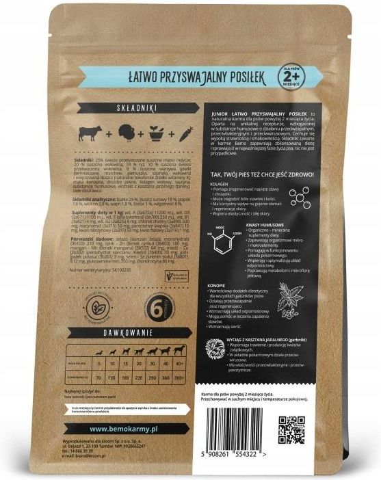 Karma Bemo Sucha Karma Dla Szczeniąt Junior Premium 1Kg - Ceny i opinie ...