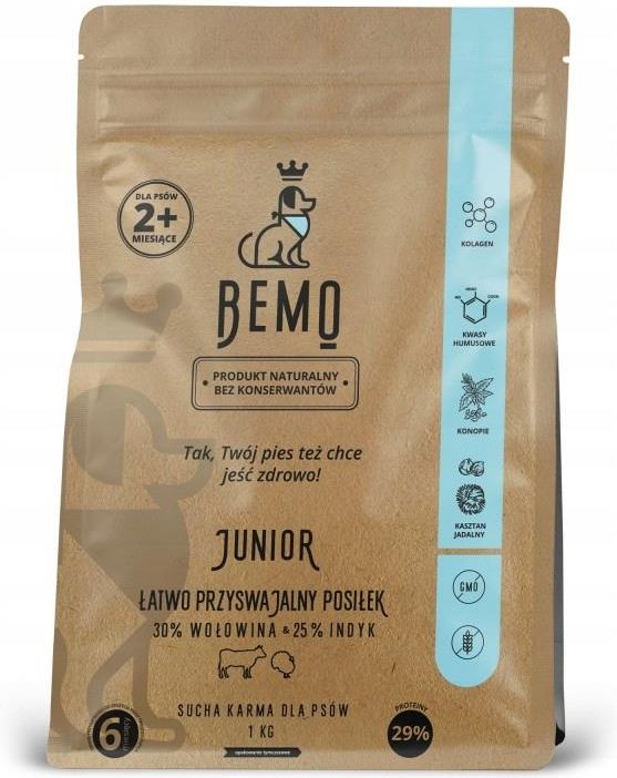 Karma Bemo Sucha Karma Dla Szczeniąt Junior Premium 1Kg - Ceny i opinie ...