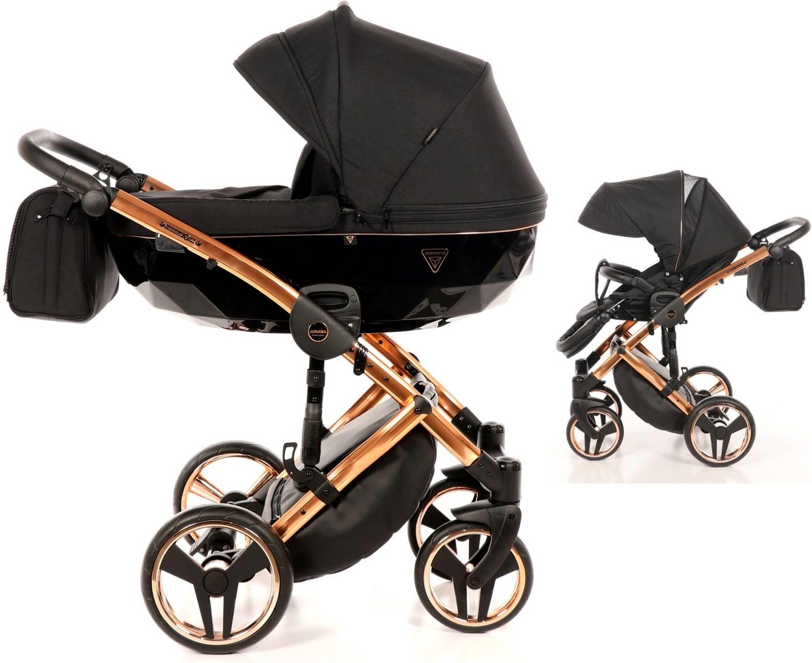 Wózek Junama Individual 03 Czarno Miedziany Głęboko Spacerowy - Ceny i ...