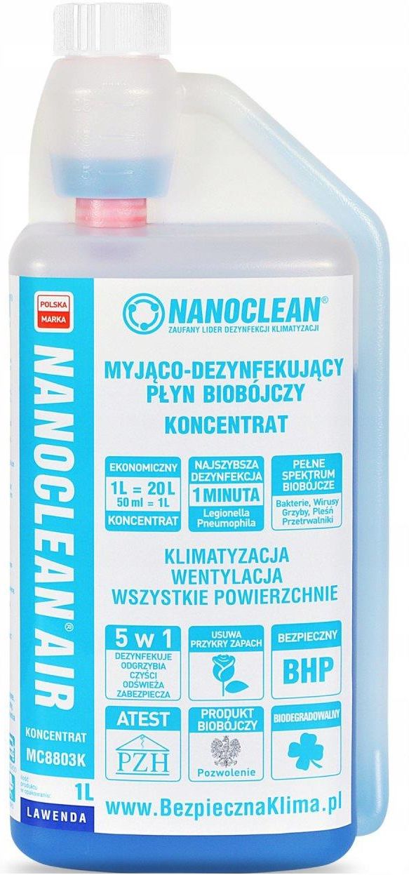 Nanoclean Koncentrat Płyn Biobójczy 1L = 20L - Opinie i atrakcyjne ceny ...