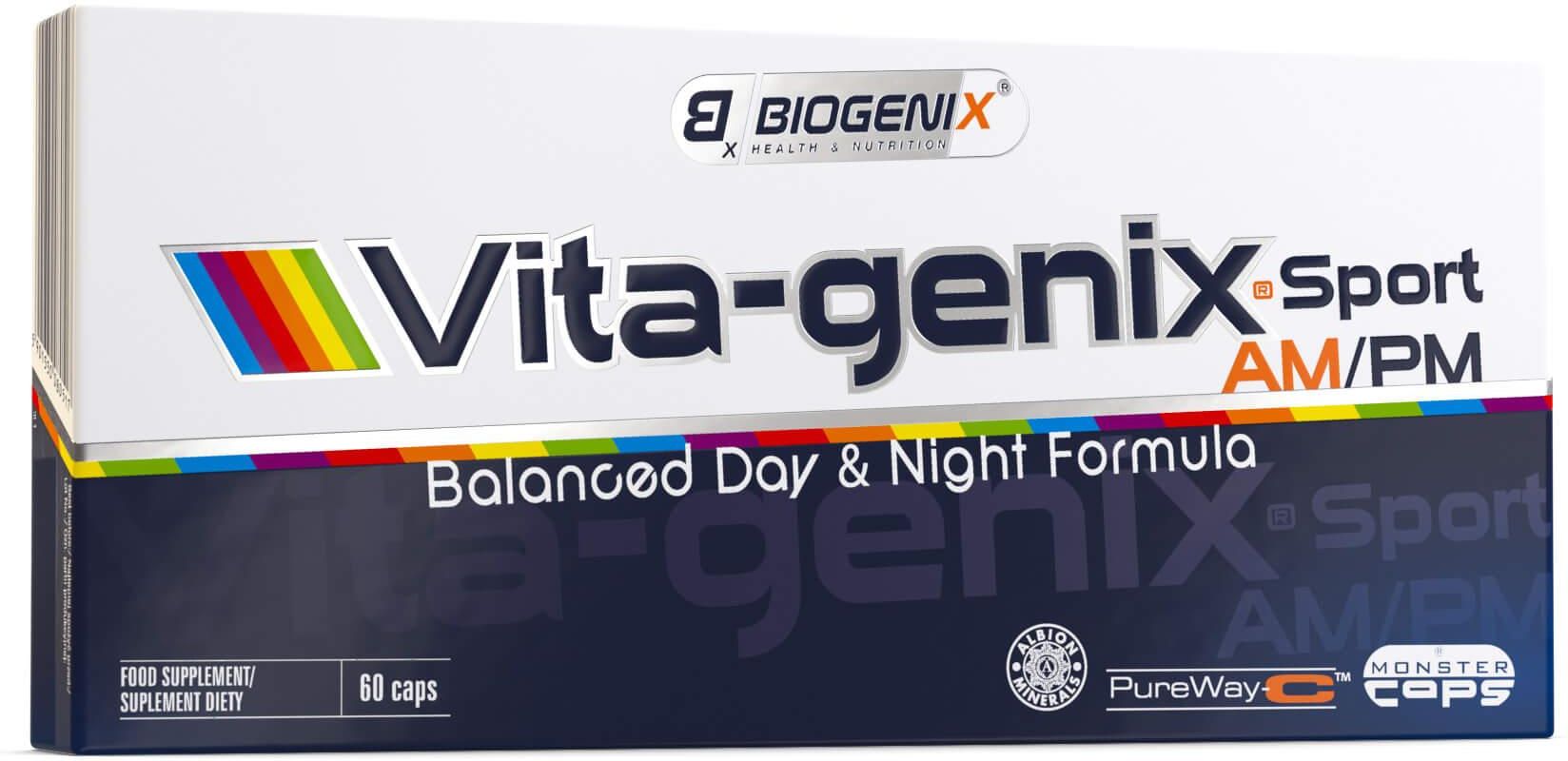 Biogenix Vita-genix Sport Am/pm 60kap Witaminy - Opinie i ceny na Ceneo.pl