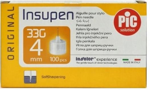 PIC Insupen Igły Do penów 33G 4 mm 100 sztuk - Opinie i ceny na Ceneo.pl